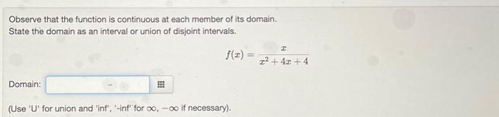 Solved Observe that the function is continuous at each | Chegg.com
