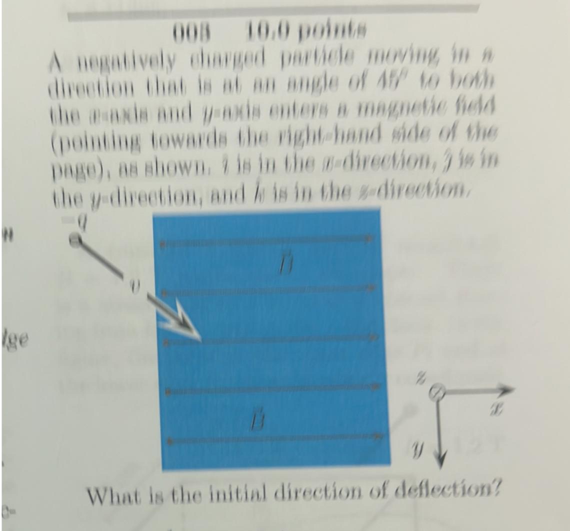 Solved 00810,0 ﻿polntig the y-direetion, and his in the | Chegg.com