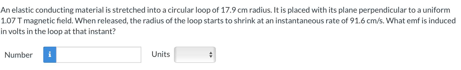 Solved An elastic conducting material is stretched into a | Chegg.com