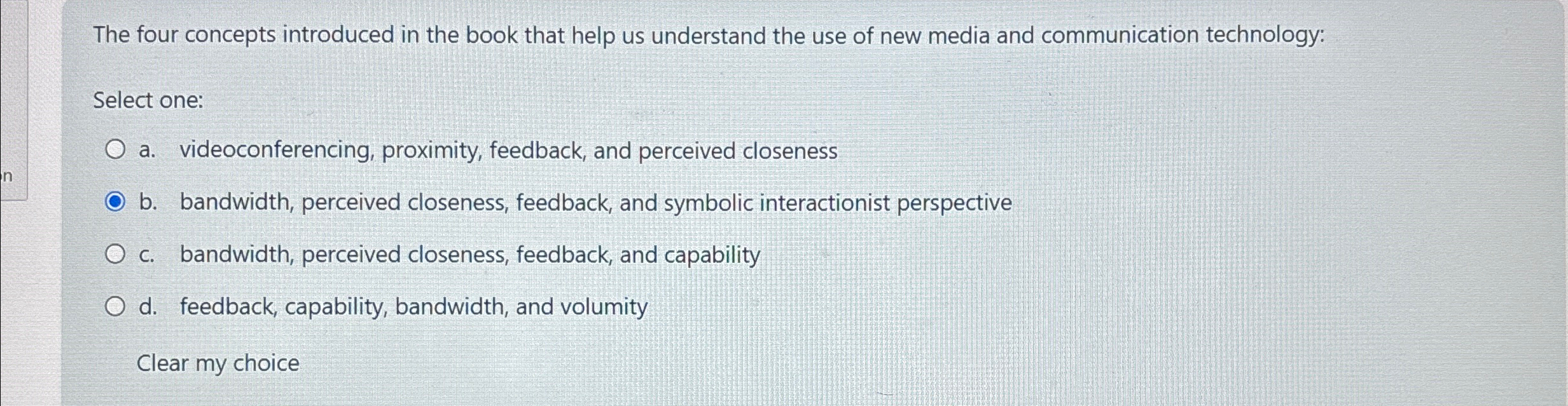 Solved The four concepts introduced in the book that help us | Chegg.com