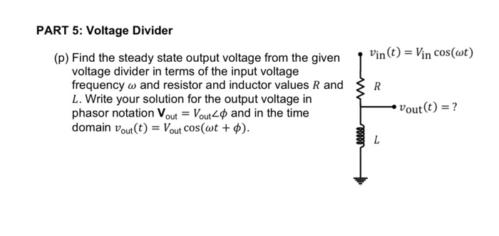 Solved (p) Find the steady state output voltage from the | Chegg.com
