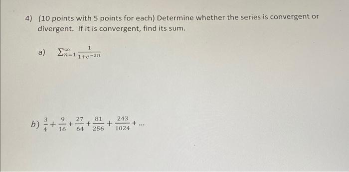 Solved 4) (10 points with 5 points for each) Determine | Chegg.com