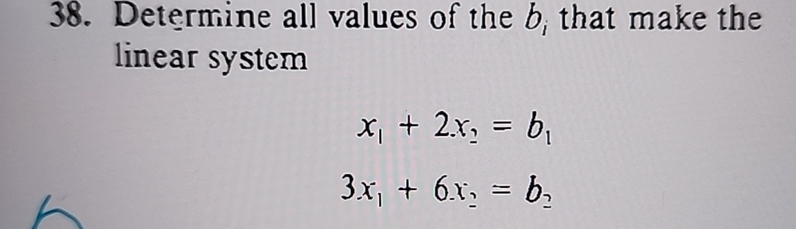 Solved Determine all values of the bi ﻿that make the linear | Chegg.com