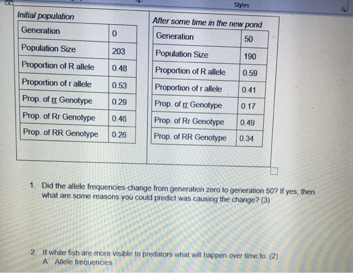 Solved Styles 2 initial population Generation After some | Chegg.com