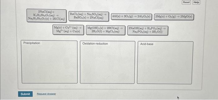 Solved 2NaCl(aq)+2NaCl(aq)++K2H2Sb2O7(aq)→a2H2Sb2O7( | Chegg.com