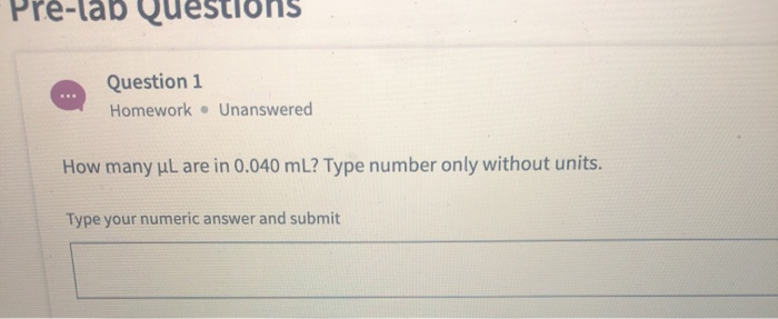 Solved Pre-lab Questions Question 1 Homework . Unanswered | Chegg.com