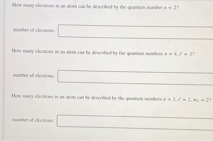 Solved How many subshells are in the n = 3 shell? subshells | Chegg.com