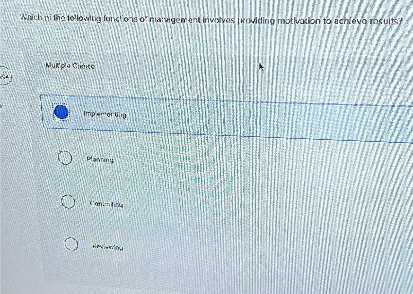 Solved Which of the following functions of management | Chegg.com