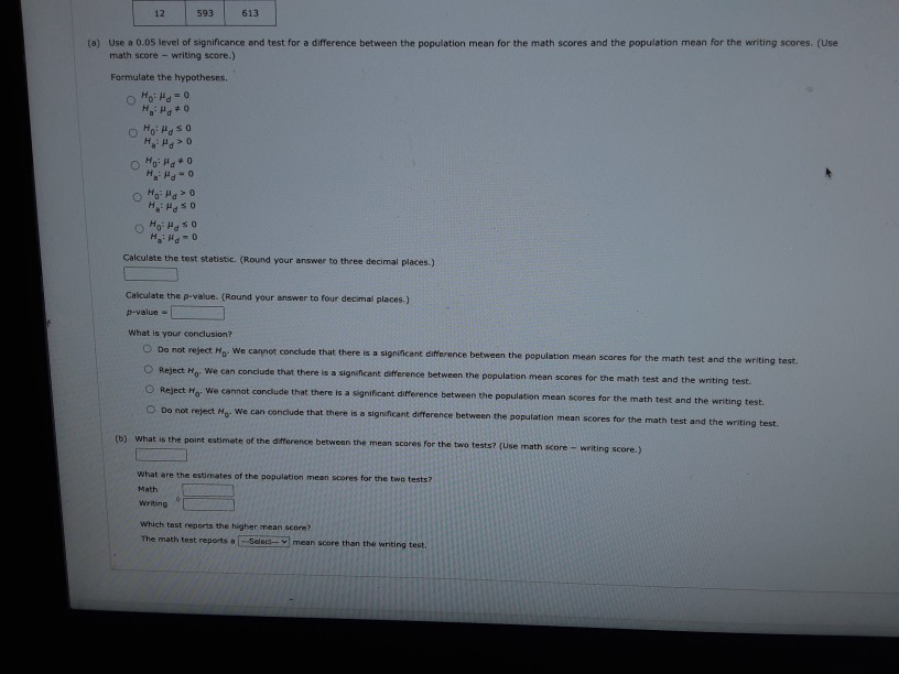 Solved A standardized exam consists of three parts: math, | Chegg.com