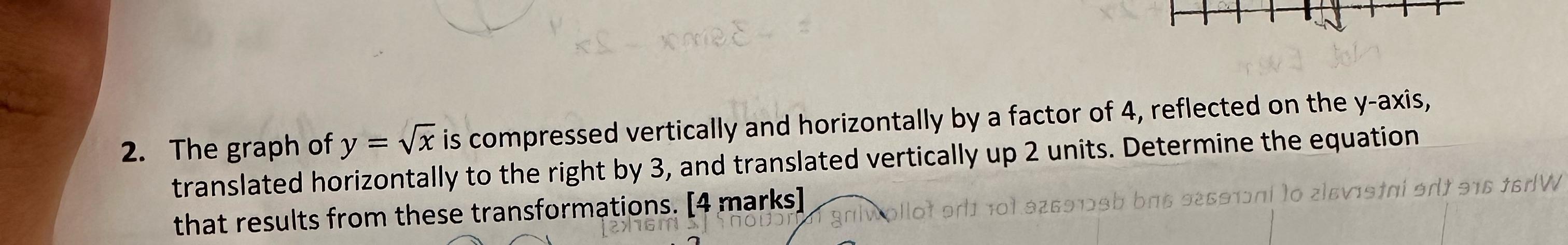 Solved The graph of y=x2 ﻿is compressed vertically and | Chegg.com