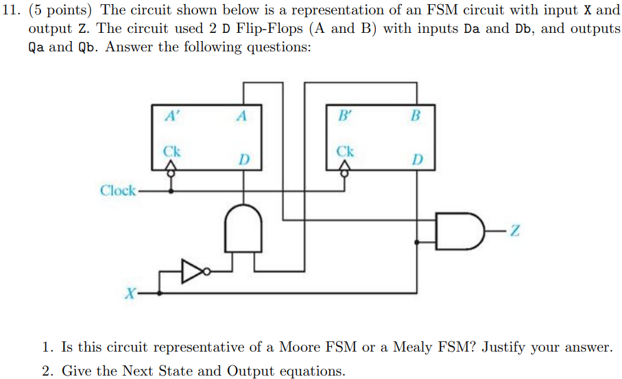 Solved (5 ﻿points) ﻿The circuit shown below is a | Chegg.com