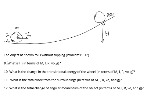 Solved The object as shown rolls without slipping (Problems | Chegg.com