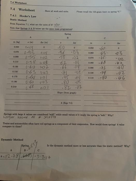 Solved 7,4 Worksheet 7.4 Worksheet Sbow all work and unite: | Chegg.com