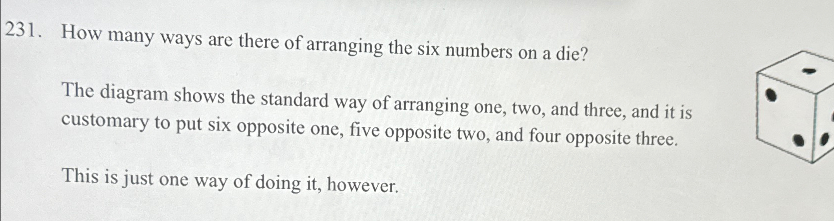 Solved How many ways are there of arranging the six numbers | Chegg.com