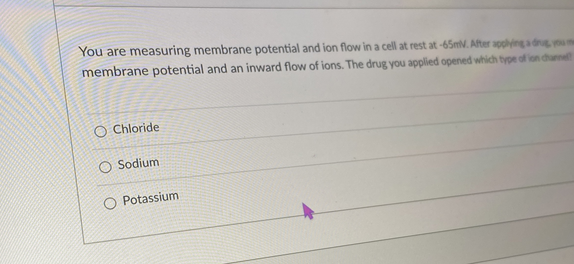 Solved You are measuring membrane potential and ion flow in | Chegg.com