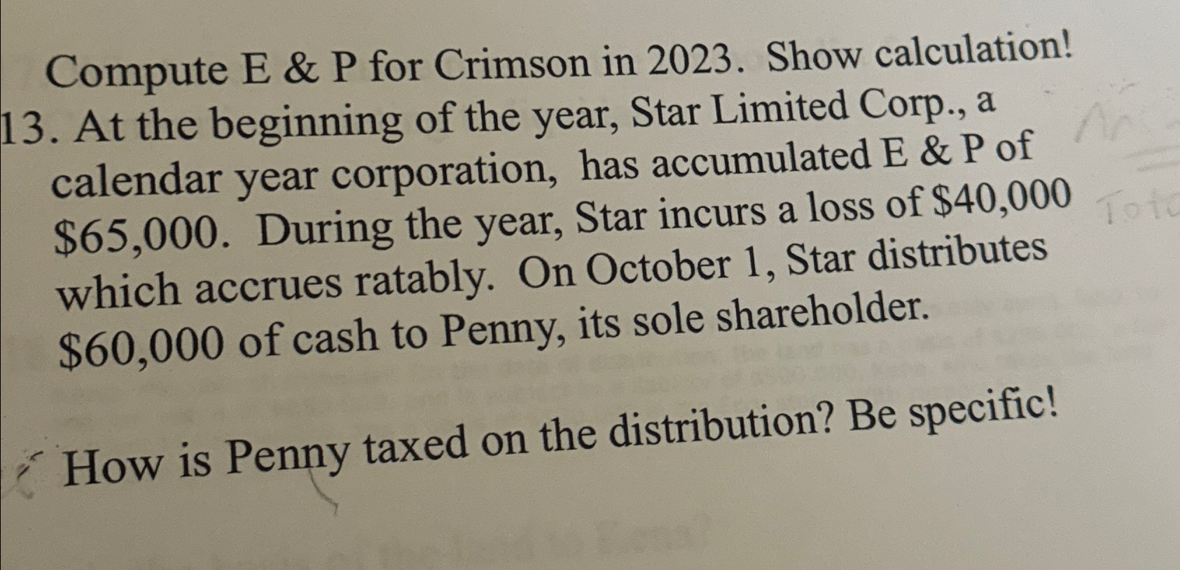 Compute E & P for Crimson in 2023. ﻿Show calculation! | Chegg.com