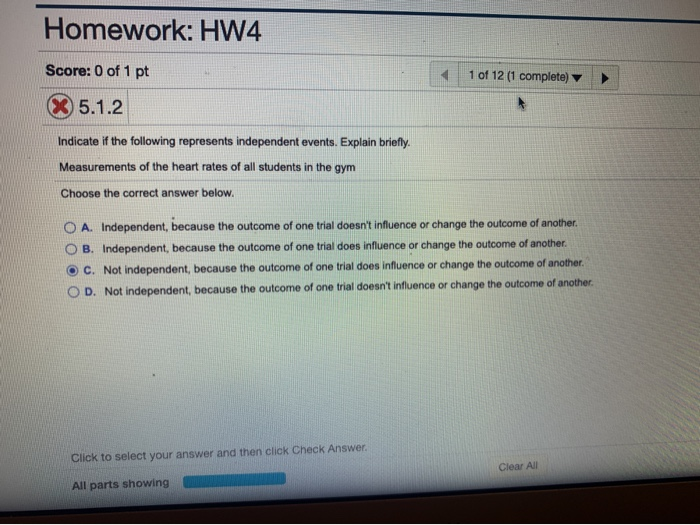 Solved Homework Hw4 Score 0 Of 1 Pt 1 Of 12 1 Complete ®