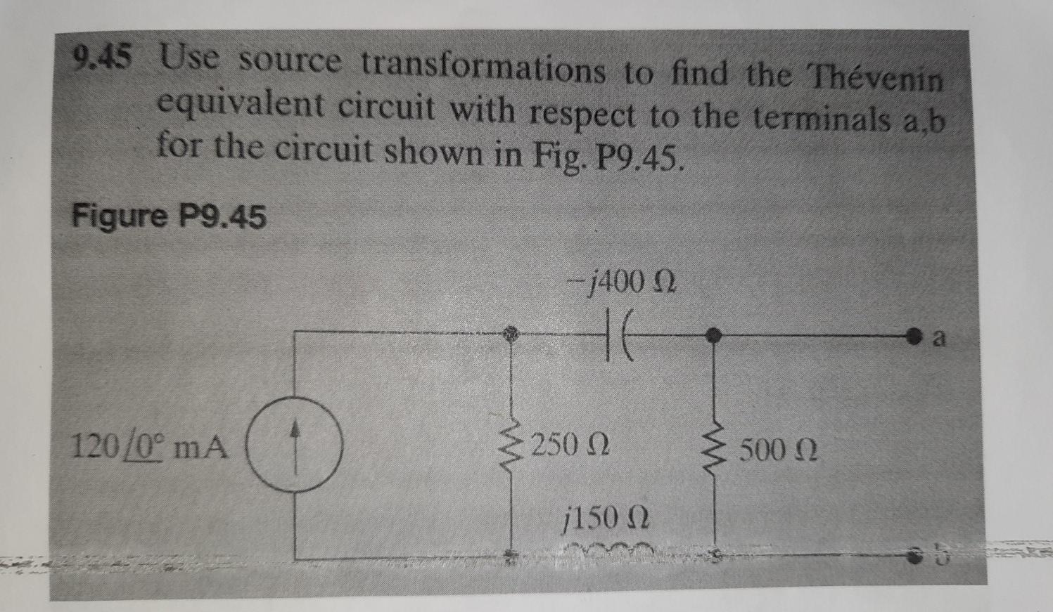 Solved 945 Use Source Transformations To Find The Thévenin 6287