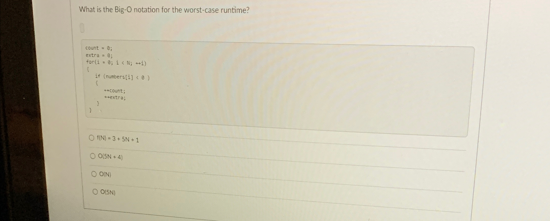 Solved What is the Big-O notation for the worst-case | Chegg.com