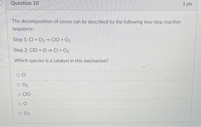 Solved The decomposition of ozone can be described by the | Chegg.com