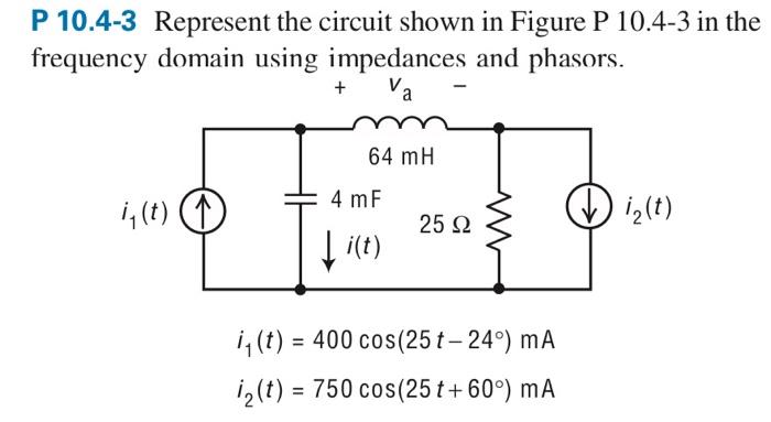 Solved P 10.4-3 Represent the circuit shown in Figure P | Chegg.com