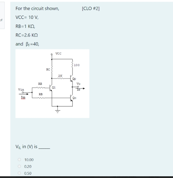 Solved For the circuit shown, [CLO | Chegg.com