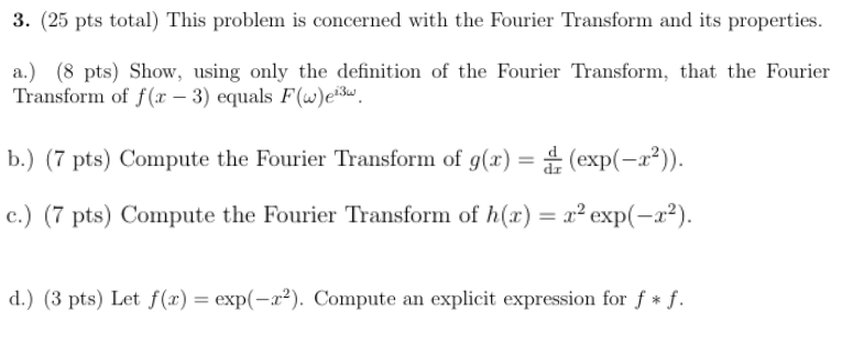 Solved (25 pts total) This problem is concerned with the | Chegg.com Solved (25 pts total) This problem is concerned with the | Chegg.com