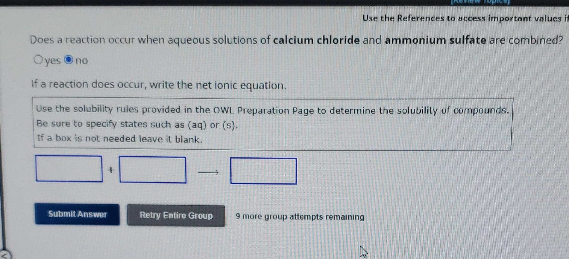 Solved If a reaction does occur, write the net ionic | Chegg.com