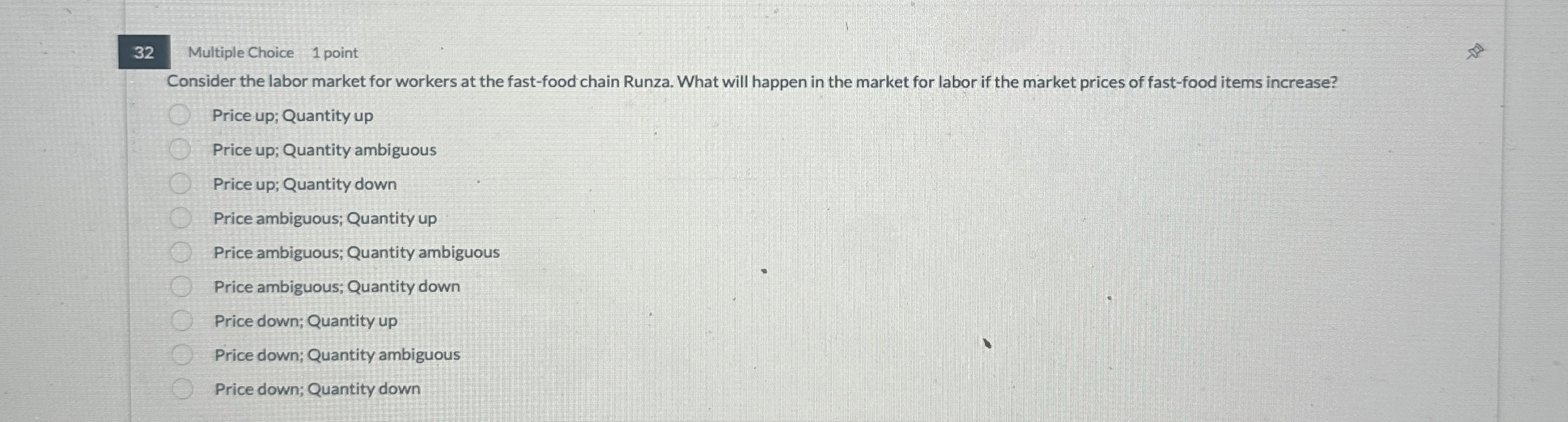 Solved Multiple Choice1 ﻿pointConsider the labor market for | Chegg.com