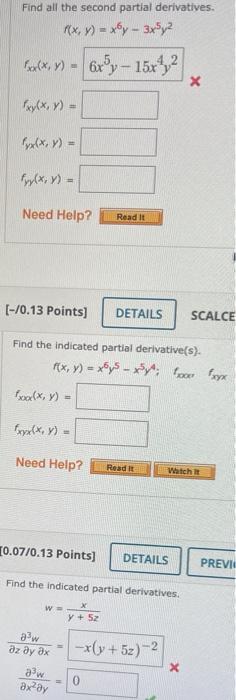 Solved Find all the second partial derivatives. f(x, y) - | Chegg.com