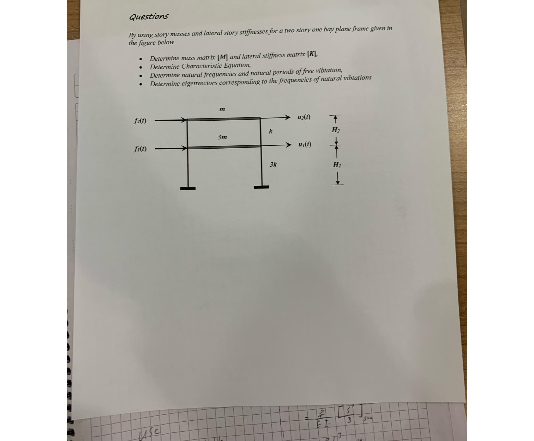 QuestionsBy using story masses and lateral story | Chegg.com