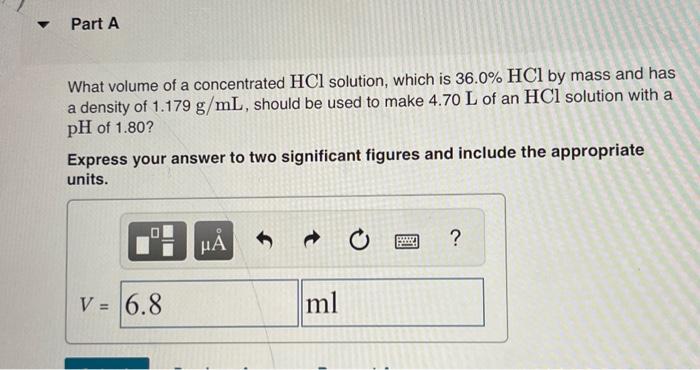 Solved A 0.170M weak acid solution has a pH of 2.69. Find Ka | Chegg.com