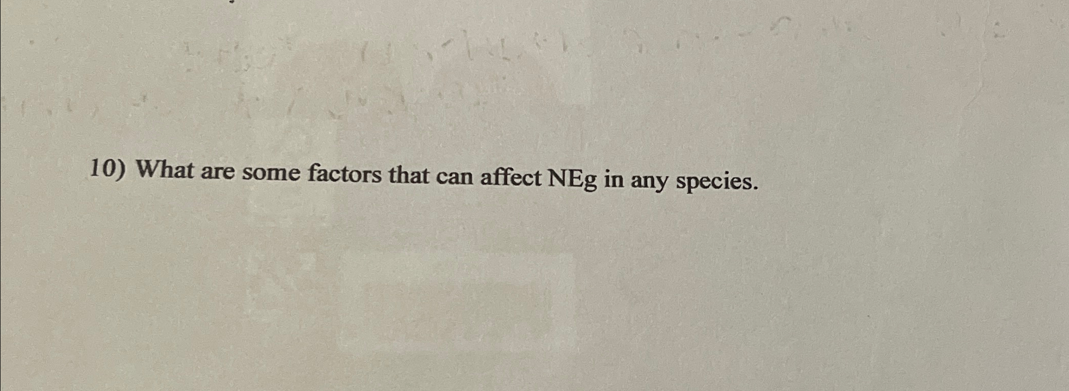 Solved What are some factors that can affect NEg in any | Chegg.com