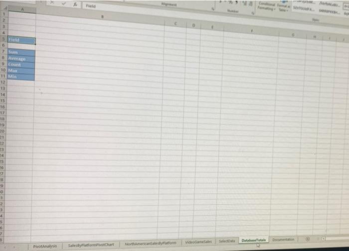 11 Complete the Database Totals worksheet using the | Chegg.com