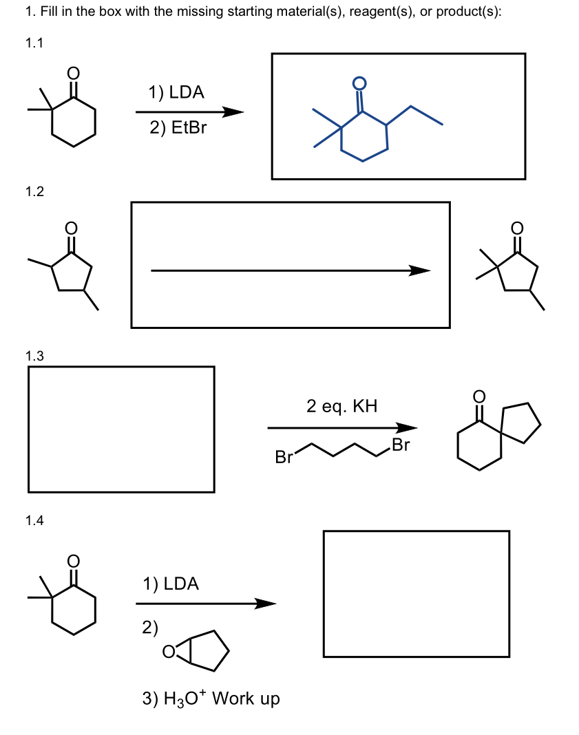 Solved Fill in the box with the missing starting | Chegg.com