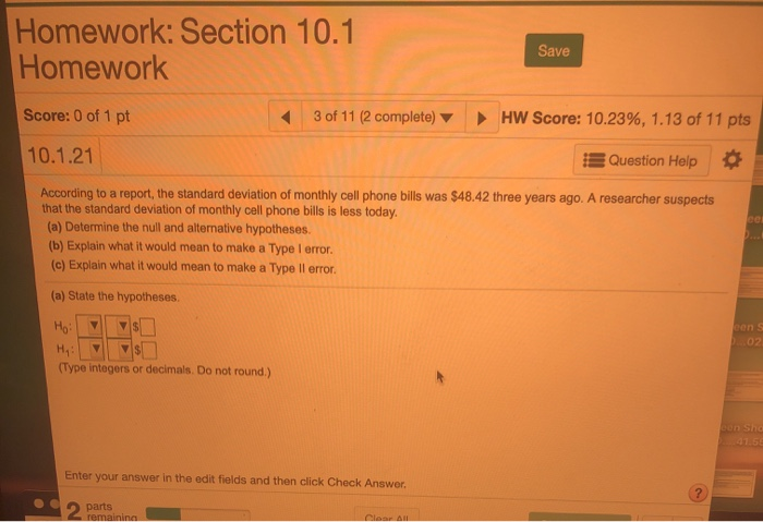 Solved Homework Section 10 1 Homework Save Score 0 Of 1 Pt