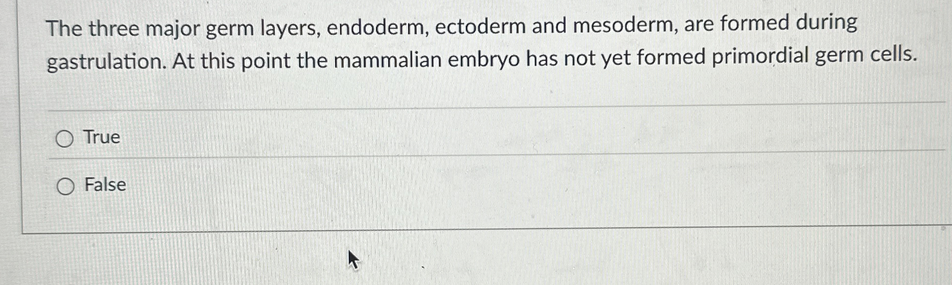 Solved The three major germ layers, endoderm, ectoderm and | Chegg.com