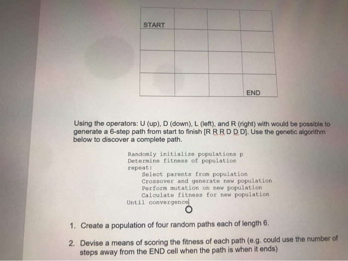 START END Using the operators: U (up), D (down), L | Chegg.com