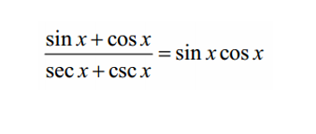 Solved sinx+cosxsecx+cscx=sinxcosxplease verify the identity | Chegg.com