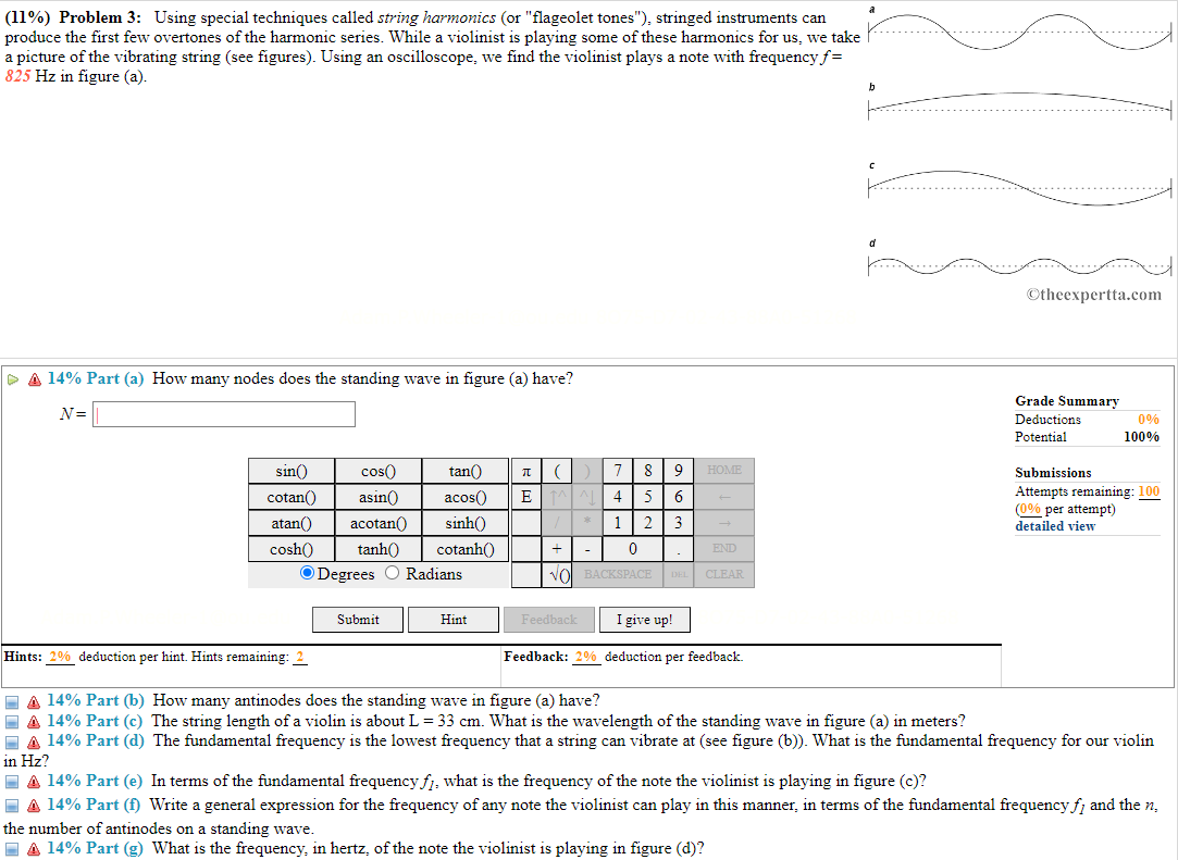 Solved (11%) ﻿Problem 3: Using special techniques called | Chegg.com