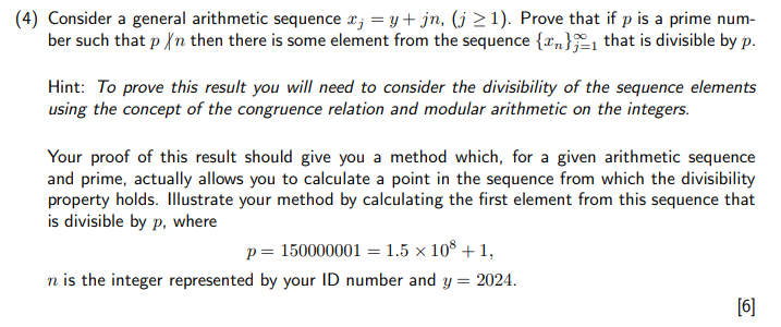 Solved (4) ﻿Consider a general arithmetic sequence | Chegg.com