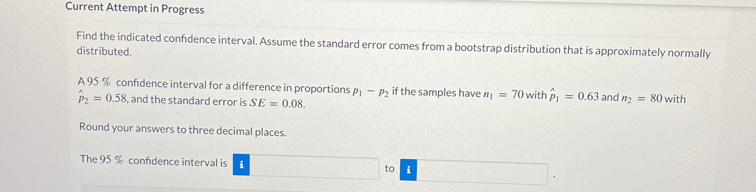 Solved Current Attempt in ProgressFind the indicated | Chegg.com