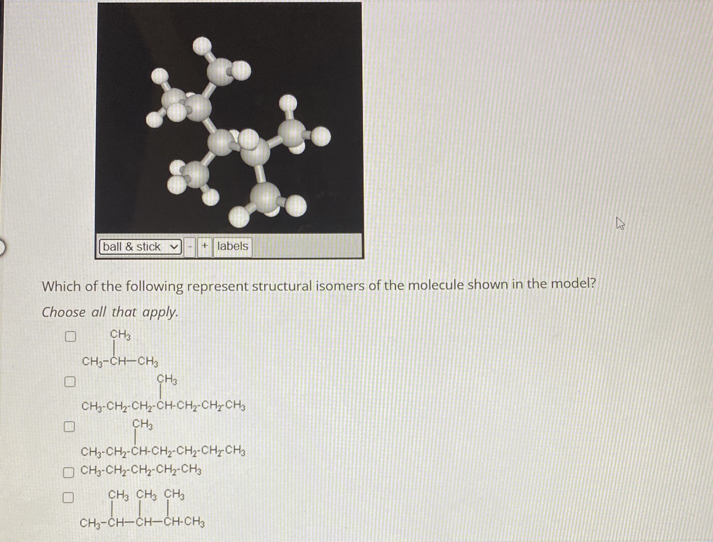 Solved Which of the following represent structural isomers | Chegg.com