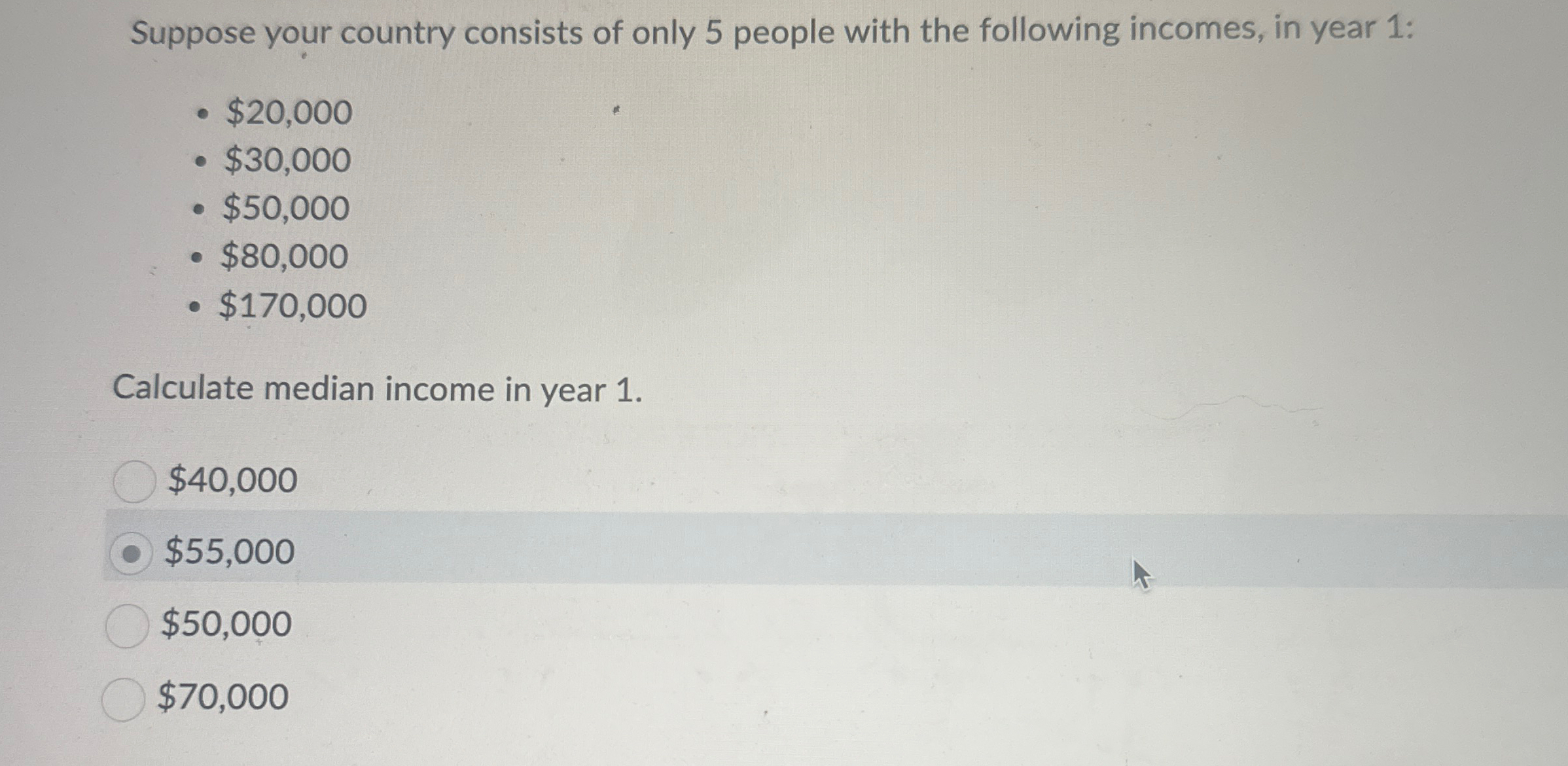 Solved Suppose your country consists of only 5 ﻿people with | Chegg.com