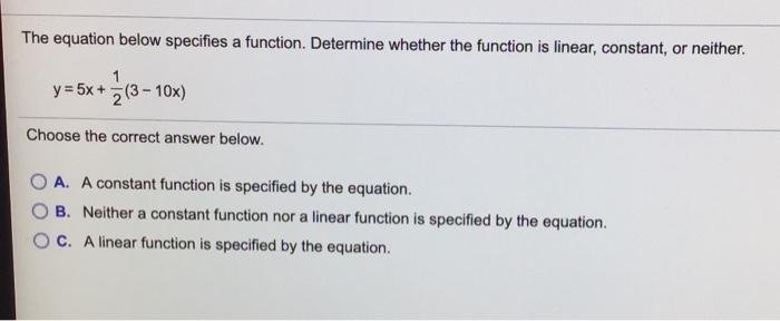 Solved The equation below specifies a function. Determine | Chegg.com