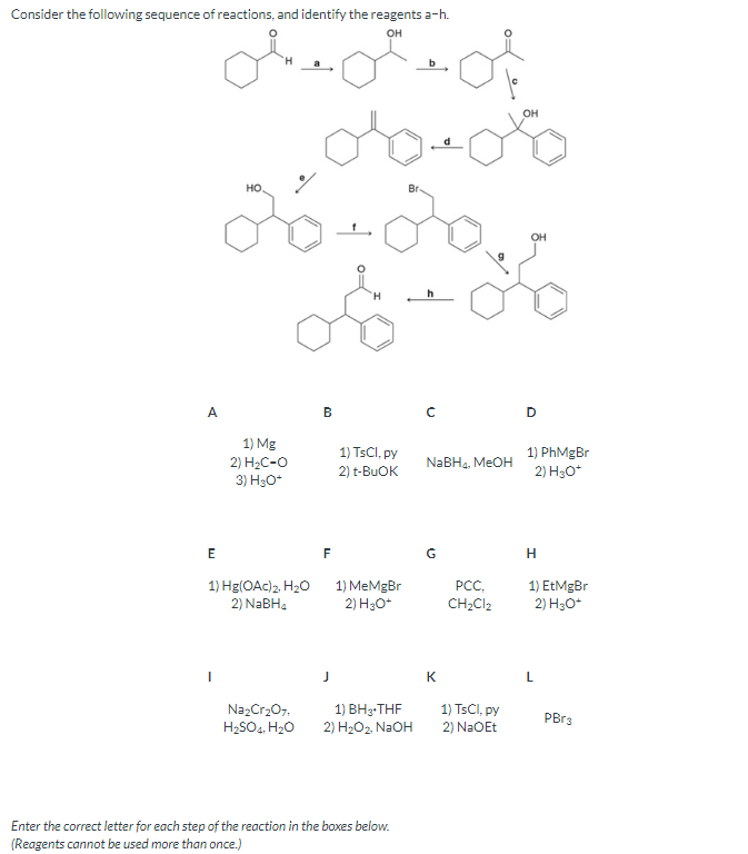 Solved Consider the following sequence of reactions, and | Chegg.com