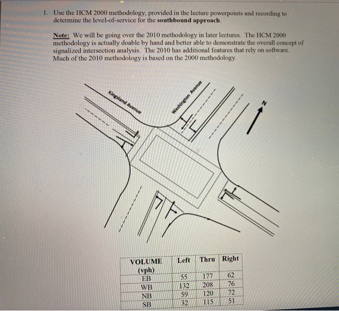 1. Use the HCM 2000 methodology, provided in the | Chegg.com
