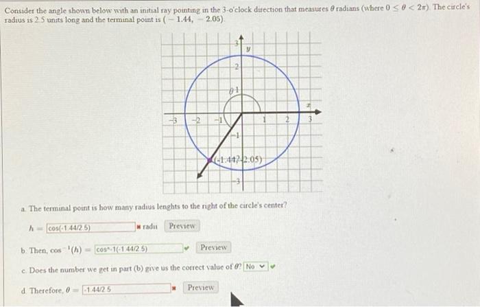[Solved]: Consider the angle shown below with an initial ra