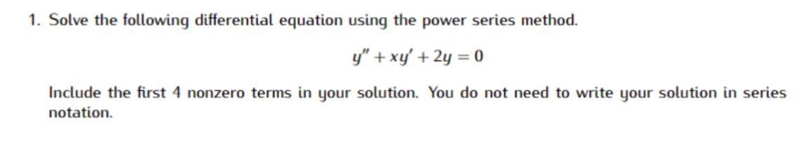 Solved Solve the following differential equation using the | Chegg.com