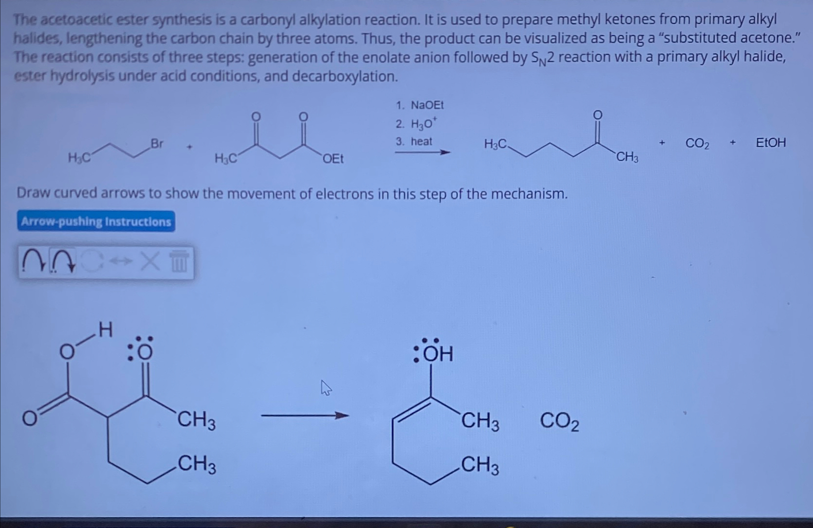 Solved The acetoacetic ester synthesis is a carbonyl | Chegg.com